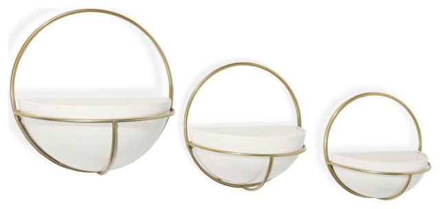 Adelia S3 Metal Wall Planters - Contemporary - Indoor Pots And Planters ...