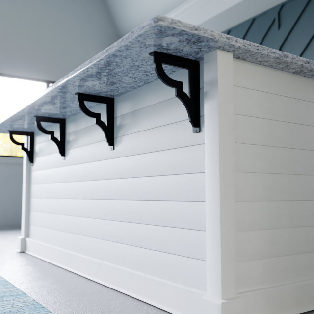 Bradford Wrought Iron Bracket, 1 1/2"Wx10"Dx12"H - Transitional ...