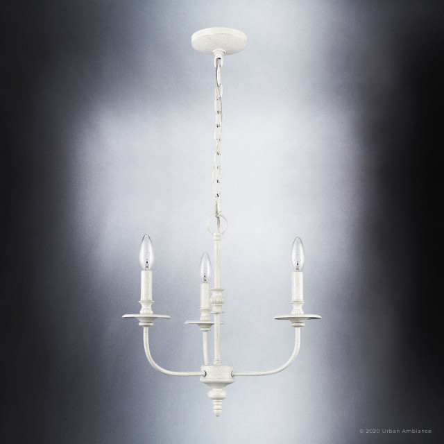 Luxury Cottagecore Chandelier, Weathered White, UEX2263 - French ...