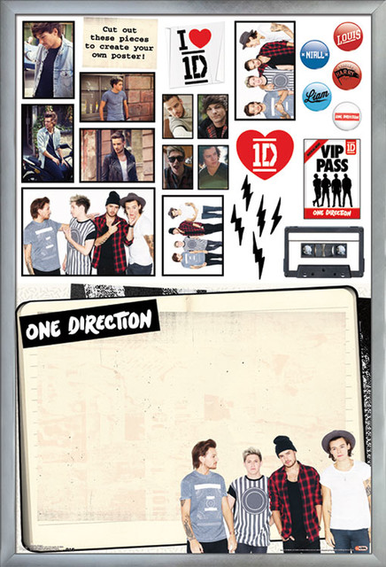 One Direction - Collage, 24.25"x35.75" - Contemporary - Prints And ...
