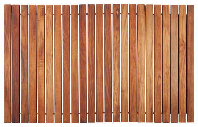 Nordic Style Oiled Teak Shower/Bath String Mat 31.4"x19.6 ...
