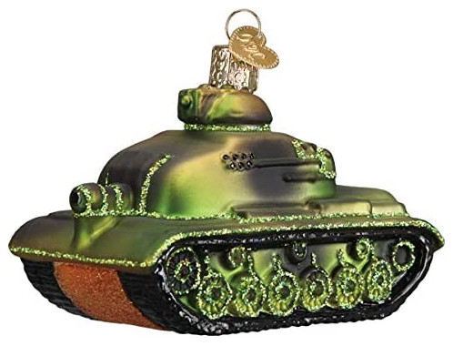 Old World Christmas Military Tank Blown Glass Ornament - Traditional ...