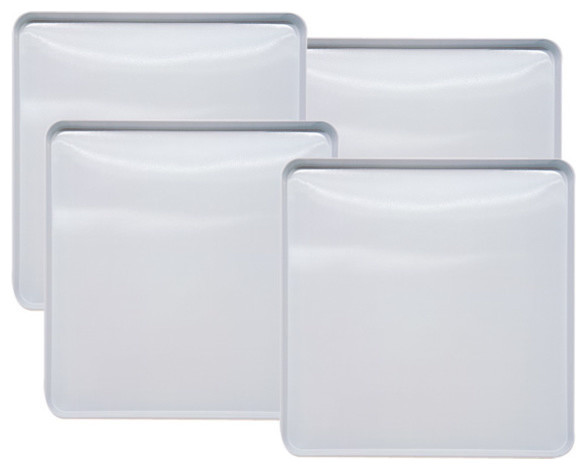 Range Kleen Kitchen White Square Burner Covers, Set of 4 - Contemporary ...