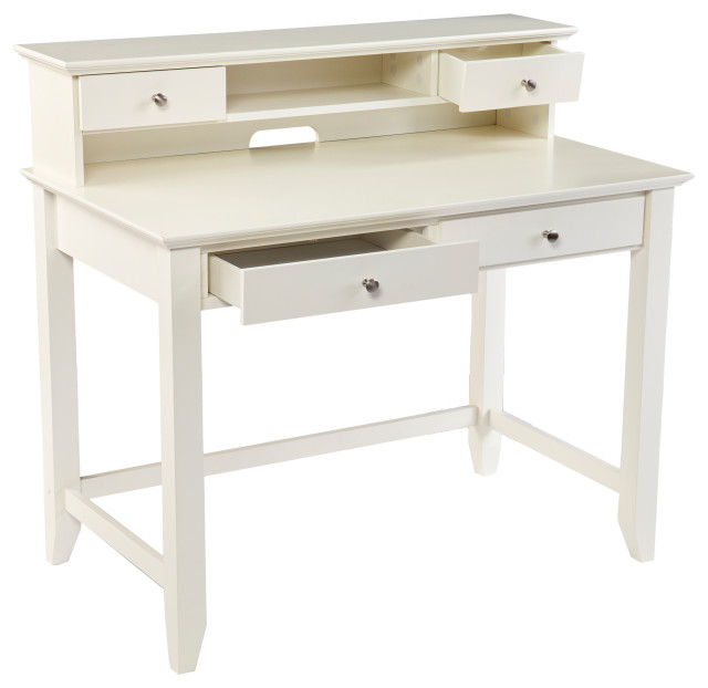 Xavier Secretary Desk With Storage - Transitional - Desks And Hutches ...