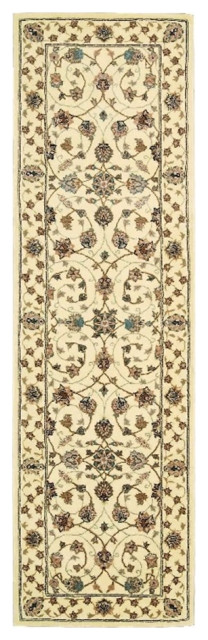 Nourison Nourison 2000 27" x 96" Wool Indoor Rug in Ivory Persian ...