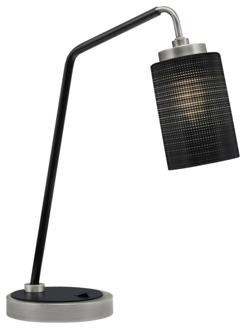 Table Lamps & Desk Graphite & Matte Black Finish 4 Black Matrix Glass ...
