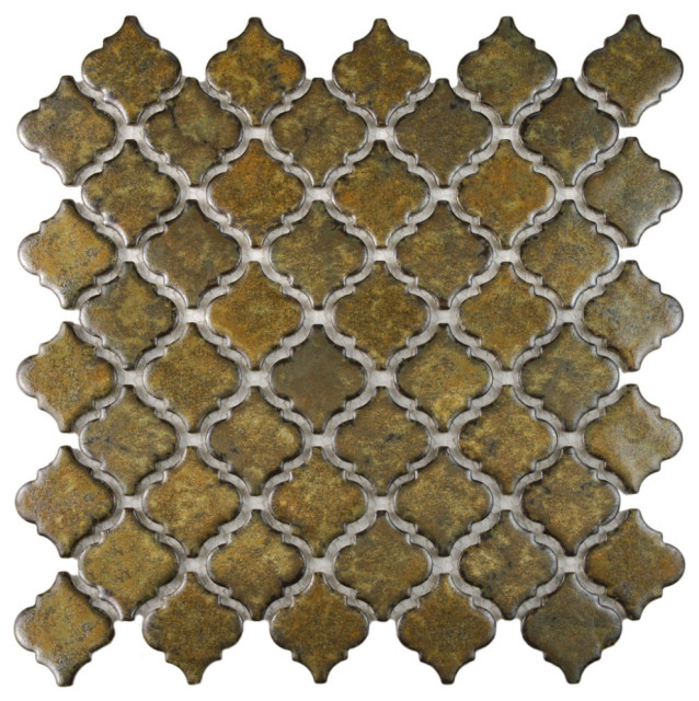 Hudson Tangier Mosaic Floor and Wall Tile, Brownstone, Sample ...