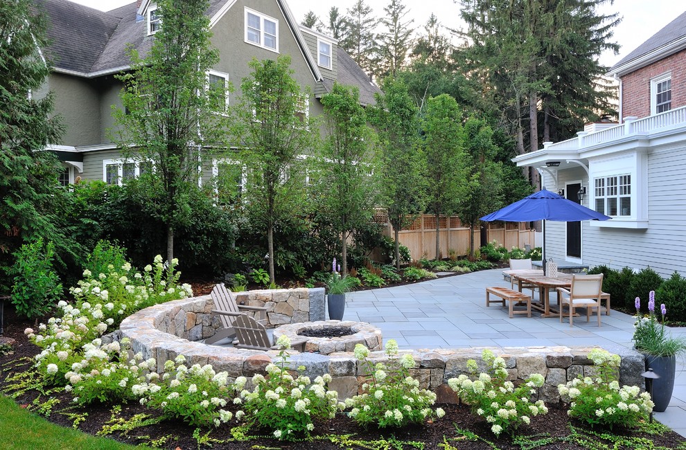 Winchester Massachusetts backyard renovation - Transitional - Landscape ...