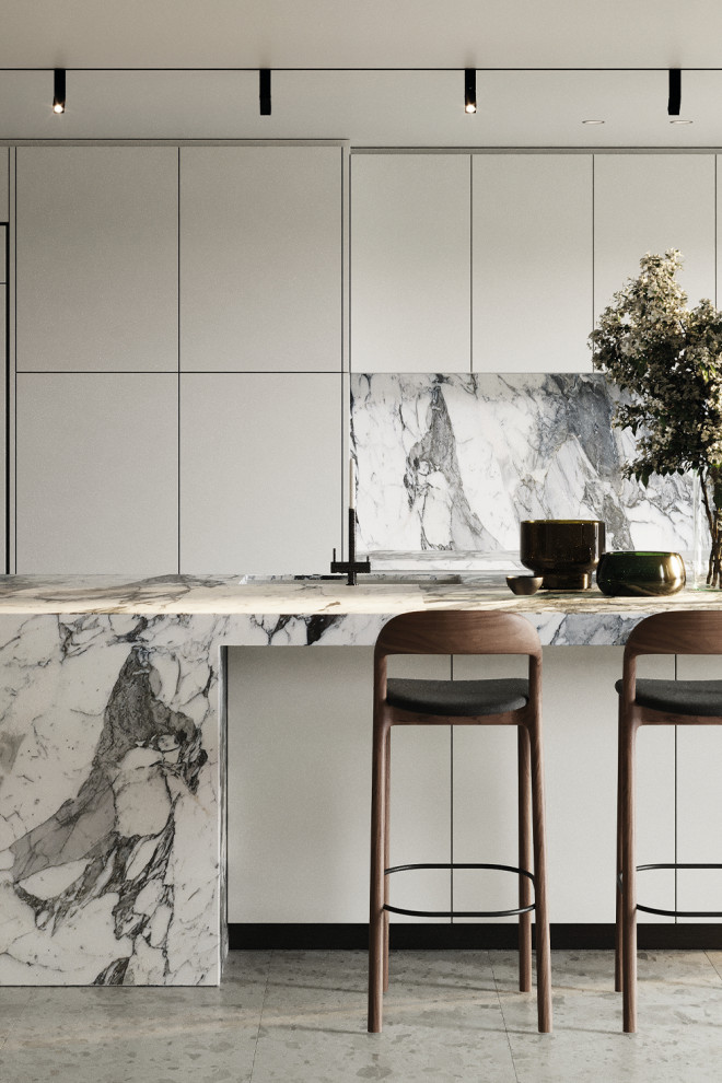 Arabescato Vagli Marble - Modern - Kitchen - Los Angeles - by Ollin ...
