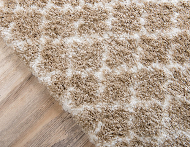 Contemporary Moroccan Shag Area Rug, 5'x8' - Mediterranean - Area Rugs ...