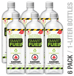 SmartFuel Liquid Bio-Ethanol Fuel for Fireplaces, 6-Pack - Contemporary ...