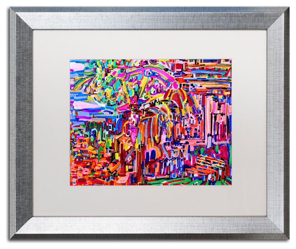 Josh Byer 'Alone On Horseback At Night' Art, 20"x 16" - Contemporary - Prints And Posters - by ...