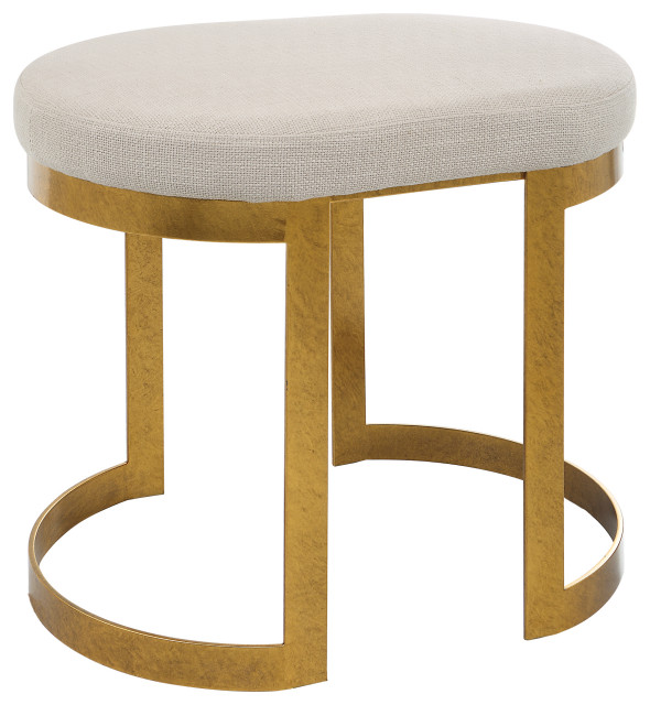 Uttermost Infinity Black Accent Stool - Contemporary - Vanity Stools ...