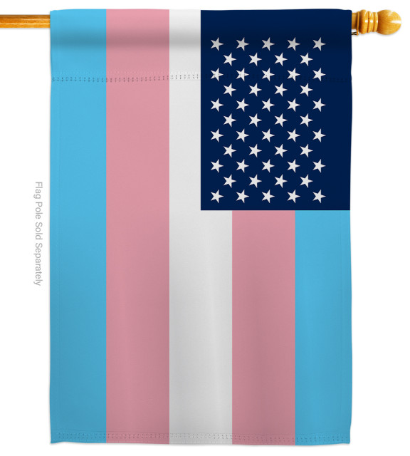 US Transgender Inspirational Support House Flag, 28" X 40" X 0.1 ...