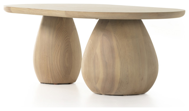 Merla Wood Coffee Table-Light Naturl Ash - Transitional - Coffee Tables ...