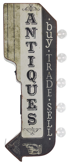 Antiques Double Sided LED Marquee Light Up Sign, 25" H x 10" L x 3" D ...