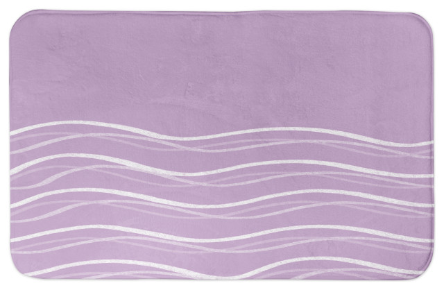 Purple Wavy Lines 21x34 Bath Mat, 21x34 - Contemporary - Bath Mats - by ...