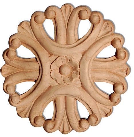 Charlotte Wood Rosette, Large - Traditional - Onlays And Appliques - by ...