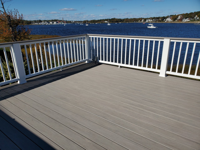 TimberTech AZEK Deck with Drink Rail, Wareham, MA - Beach Style ...