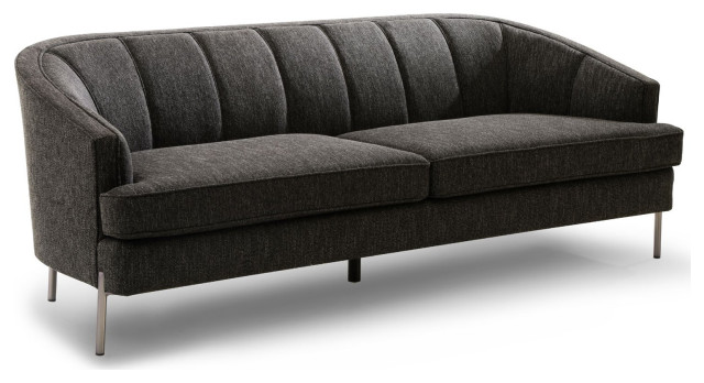 Comfortable Sofa, Oversized Seat & Curved Back With Channel Tufting ...