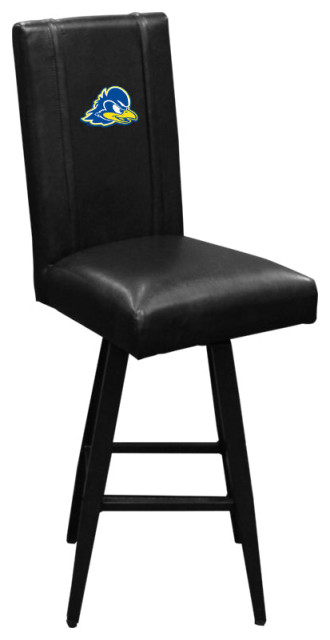 Delaware Blue Hens Swivel Bar Stool With Black Vinyl - Midcentury - Bar ...