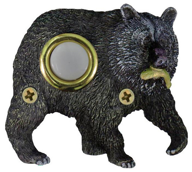 Painted Bear with Fish Doorbell - Contemporary - Doorbells And Chimes ...