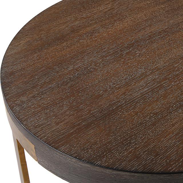 Uttermost Palisade Round Wood Side table - Contemporary - Side Tables And End Tables - by Modern ...