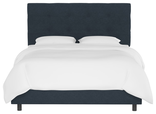 Cameron Tufted Bed, Premier Platinum, Full - Transitional - Platform ...