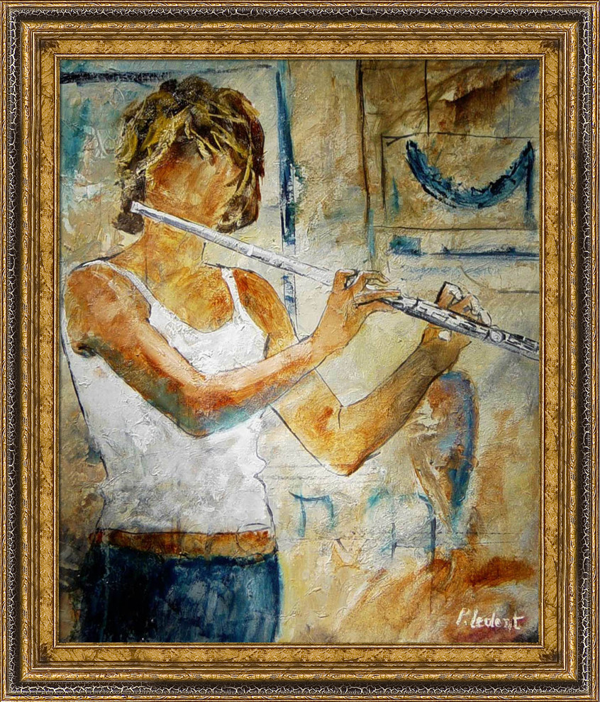 Flute player - Contemporary - Prints And Posters - by overstockArt