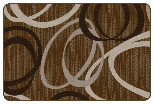 Flagship Carpets FM199-22A 4'x6' Duo Chocolate/Tan Rug, 4'x6 ...