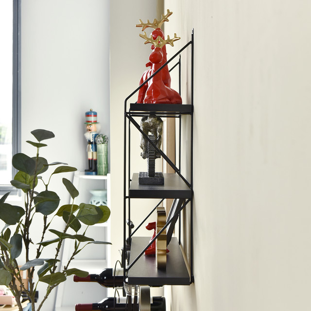 3-Tier Display Wall Shelf Storage Rack Wall Rack Holder Rack ...