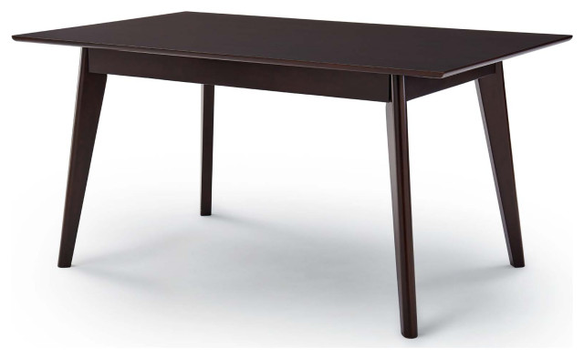 Dining Table, Rectangular, Wood, Drak Brown, Modern, Cafe Bistro ...