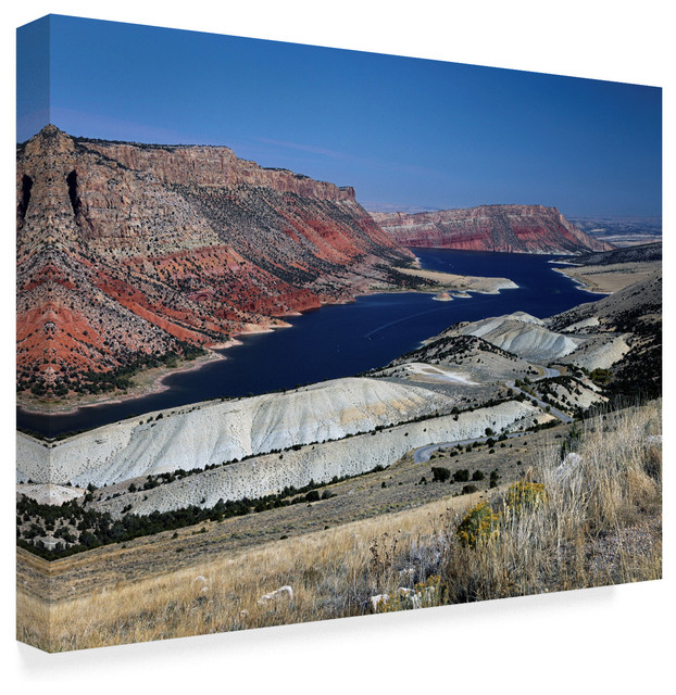 J.D. Mcfarlan 'Flaming Gorge' Canvas Art, 35"x47" - Contemporary ...
