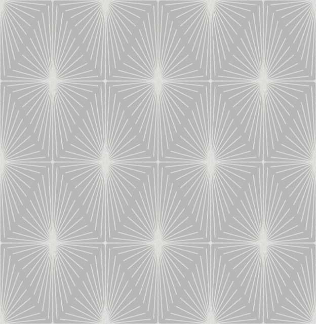 Draper Grey Geometric Wallpaper, Sample - Contemporary - Wallpaper - by ...