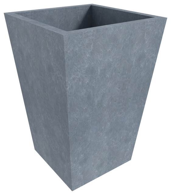 Serene Square Fiberstone Planter Pot for Indoor/Outdoor, 15" Height ...
