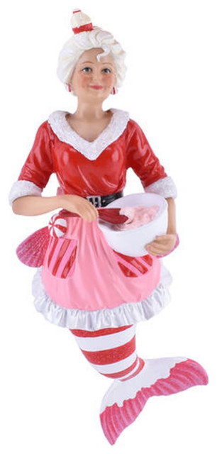 December Diamonds Mermen Santa's Head Baker Figurine - Contemporary ...