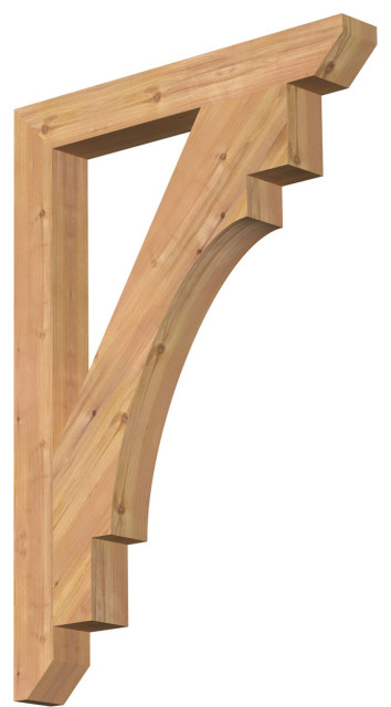 Balboa Traditional Bracket, 16"Dx24"H, 4"W Douglas Fir/Rough Sawn, 28 ...