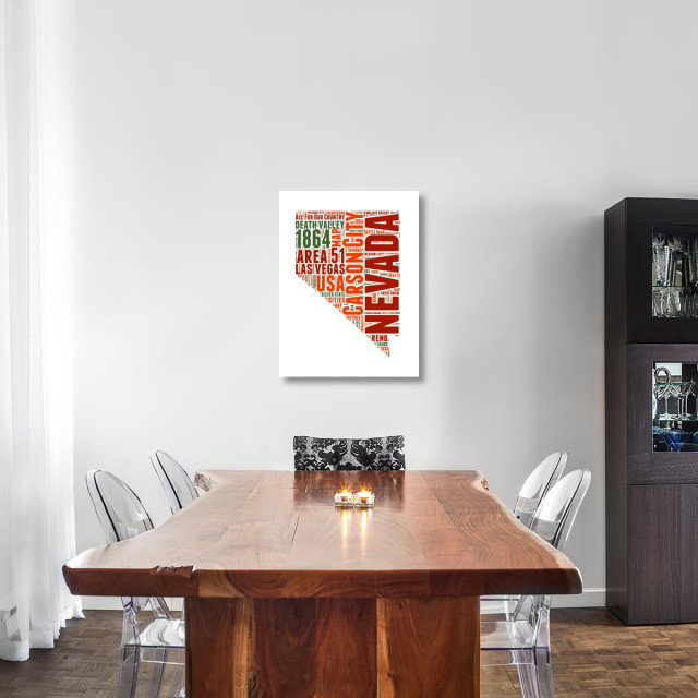 "Nevada Word Cloud Map" Fine Art Print, 24" x 32" - Modern - Prints And ...