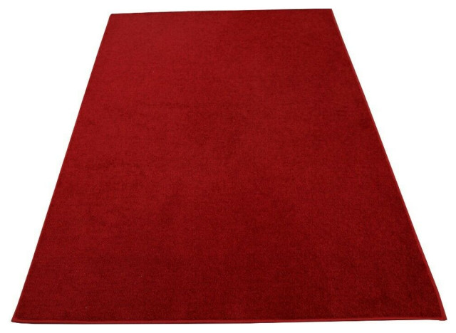 Furnish My Place Red Solid Color Rug Made In Usa, 4' x 5 ...
