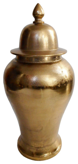 Trophy Urn Jar Canister with Lid D10x21" - Traditional - Decorative ...