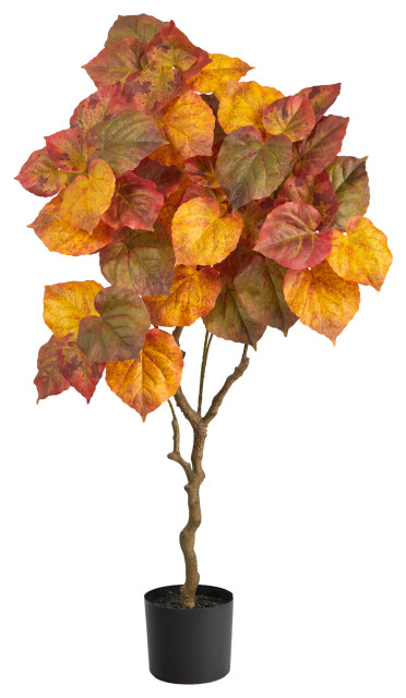 4' Autumn Umbrella Ficus Fall Artificial Tree - Modern - Artificial ...
