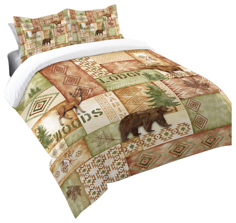 Trail Ridge Rust King Comforter - Rustic - Comforters And Comforter ...