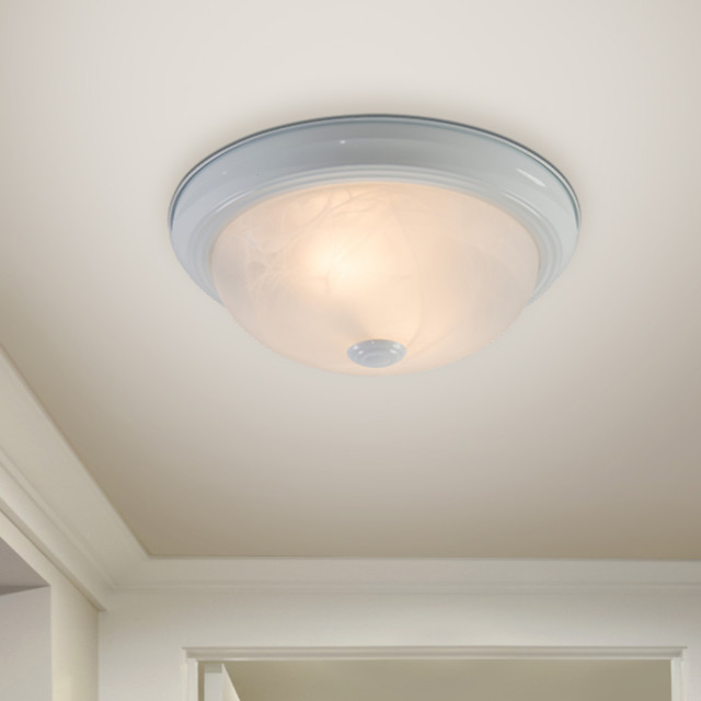 11" Incandescent Overhead Light - Traditional - Flush-mount Ceiling ...