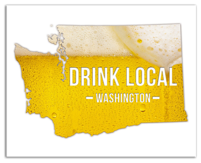 Washington Drink Local Beer Wall Art - Contemporary - Prints And ...