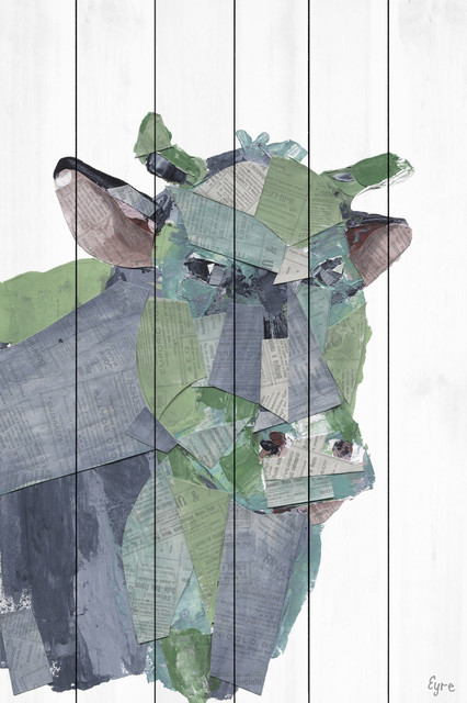 "La Vaca" Painting Print on White Wood, 12x18, 12"x18" - Farmhouse ...