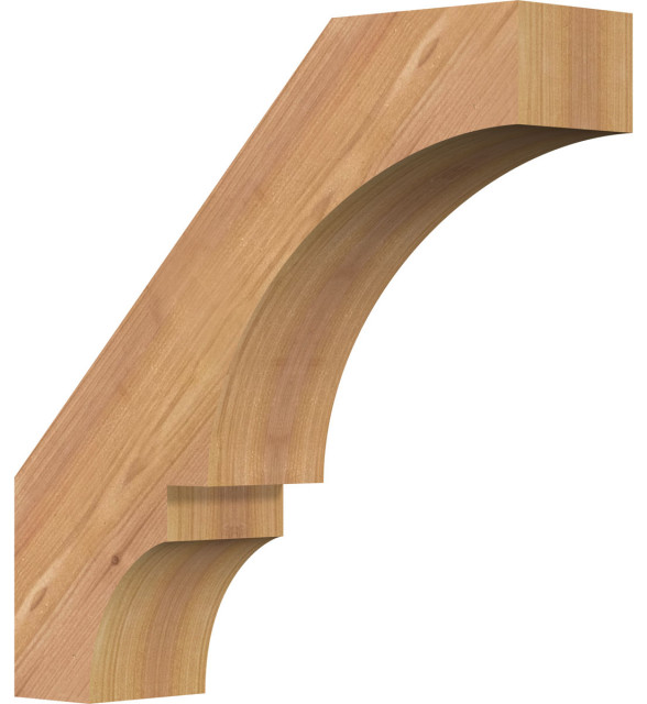 4"Wx6"Dx6"H Balboa Rough Sawn Brace, Douglas Fir, 14"Dx14"H Rustic Wood ...