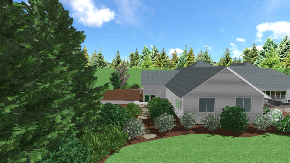 New Built Farmhouse Landscape Design - Farmhouse - Landscape - Seattle ...