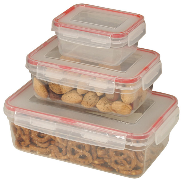 Food Container 6 Piece Lock Seal With Square Cover - Contemporary ...
