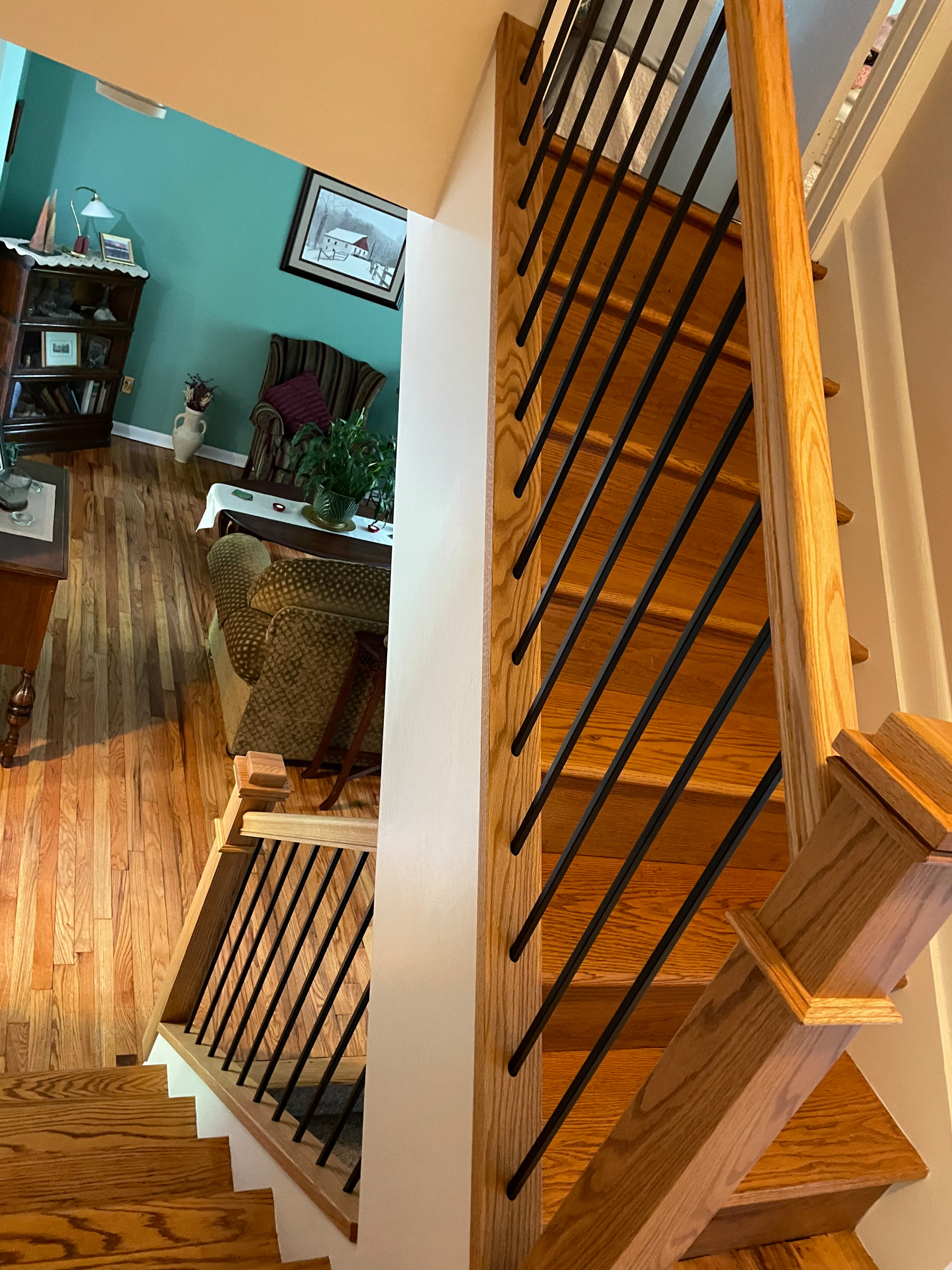 Custom staircase railings