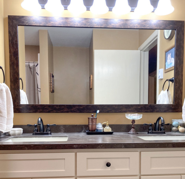 Pendleton Framed Wall Mirror, 36" X 54" - Transitional - Bathroom ...
